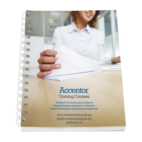 Couverture personnalisablee synthétique pour cahier Desk-Mate® FSC A5 ...