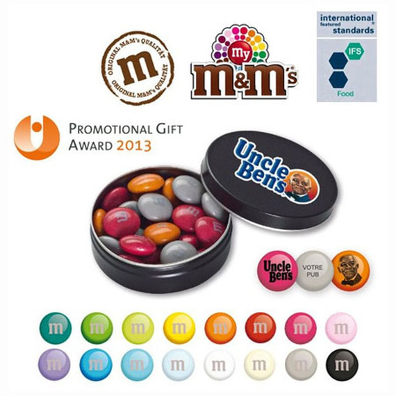 M&M's personnalisé fabriqué en Europe en boîte
