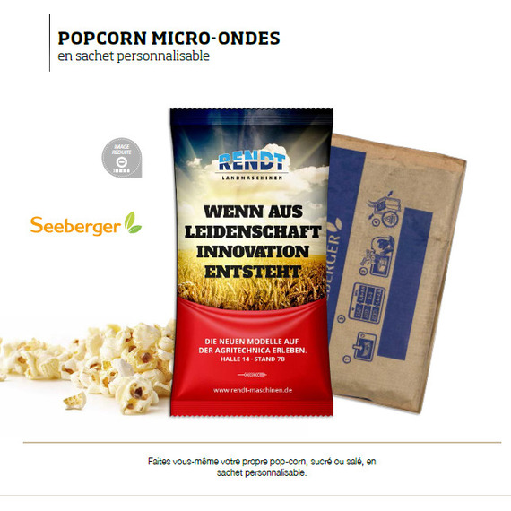 Popcorn publicitaire en sachet micro-ondes
