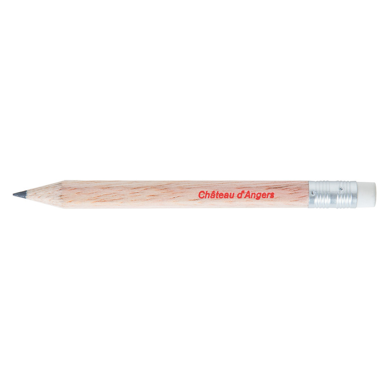 Crayon de papier personnalisable en bois sans vernis 8.7 cm FRANCE ...