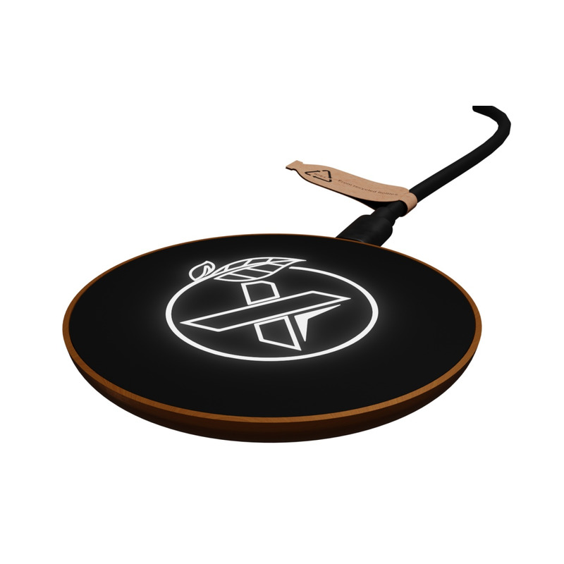 Chargeur à induction 10W en bois FSC personnalisable SCX design