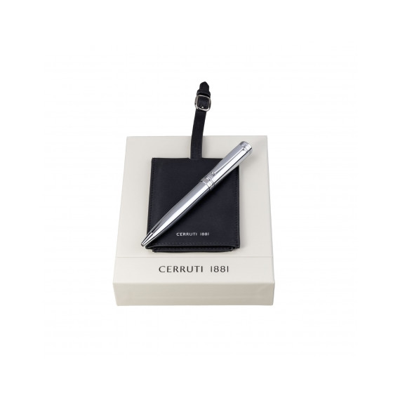 Parure personnalisée Zoom stylo bille et porte-étiquette Cerruti 1881
