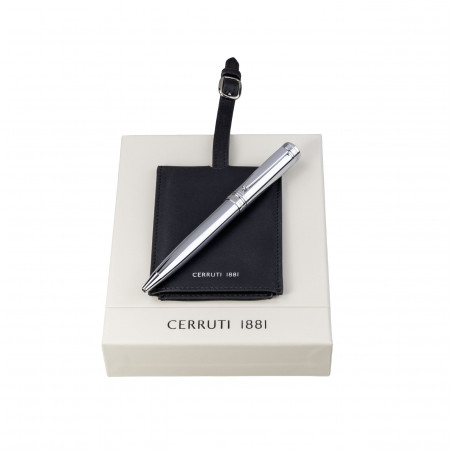 Parure personnalisée Zoom stylo bille et porte-étiquette Cerruti 1881