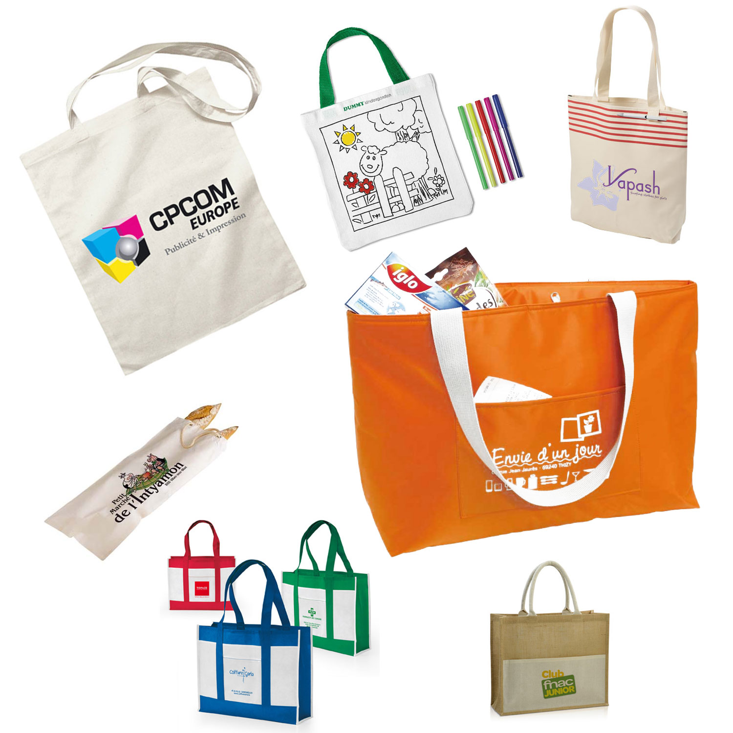 Sac shopping coton personnalisable